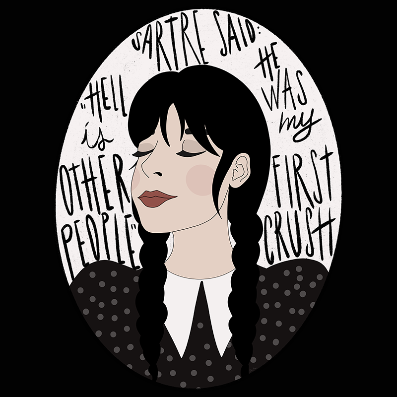 Design Wednesday Addams first crush by Lilenread - Pampling.com