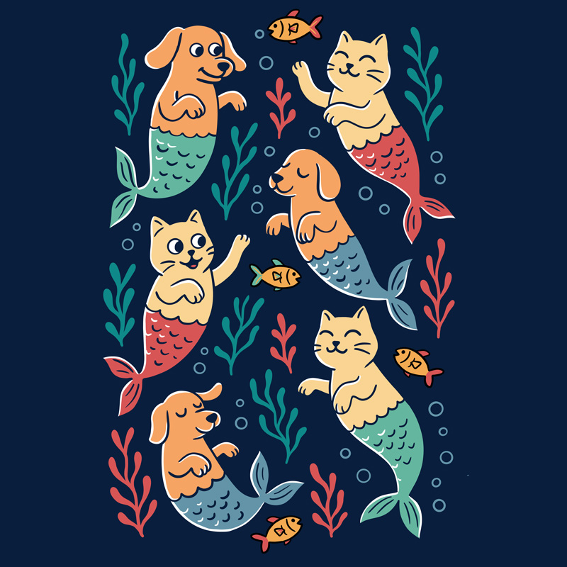 Design Mermaid cats and dogs by coffeeman - Pampling.com