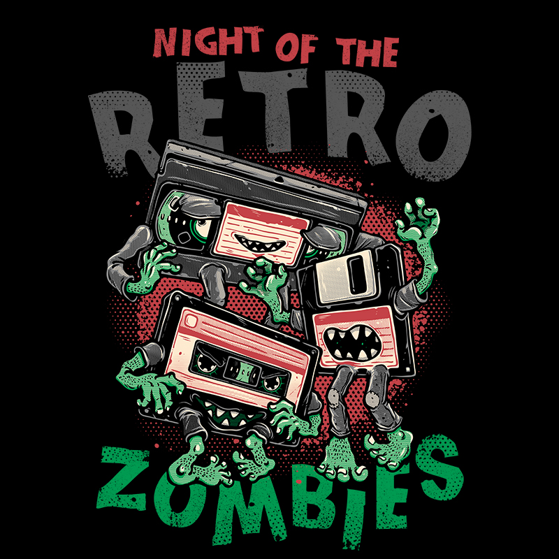 Design Night of the Retro Zombies by momma_gorilla - Pampling.com