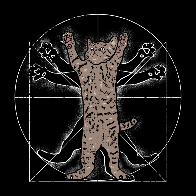 Design vitruvian cat by TurboRat - Pampling.com