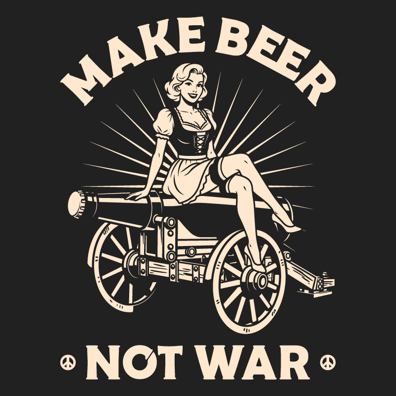 Design MAKE BEER NOT WAR by faagrafica - Pampling.com
