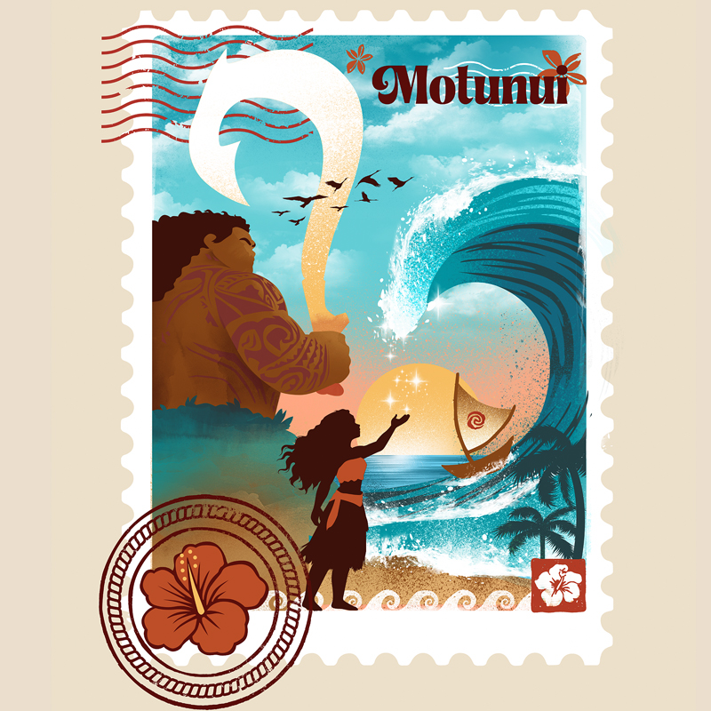 Design Motunui Stamp by positivespace - Pampling.com